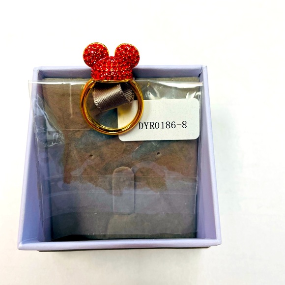 Disney | Jewelry | Disney Couture Mickey Mouse Ears Hat Red Crystal ...